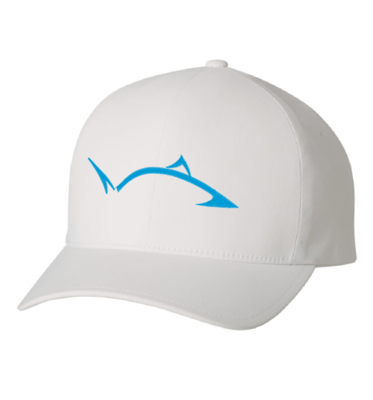 Flexfit White Delta Hat with LC Pro Fish Logo – Line Cutterz